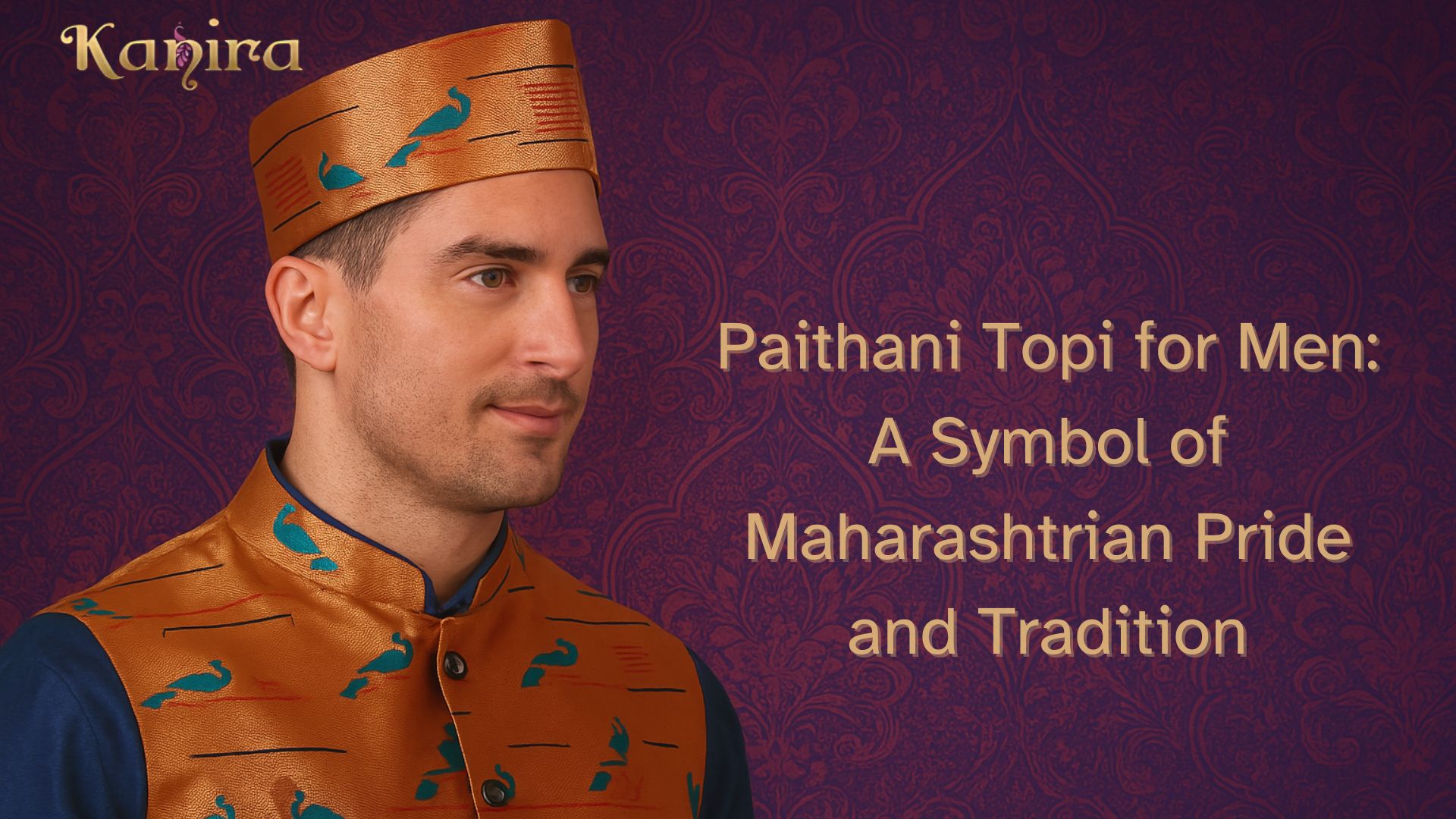 Paithani Topi for Men - Traditional Maharashtrian Caps - Kanira Fashion